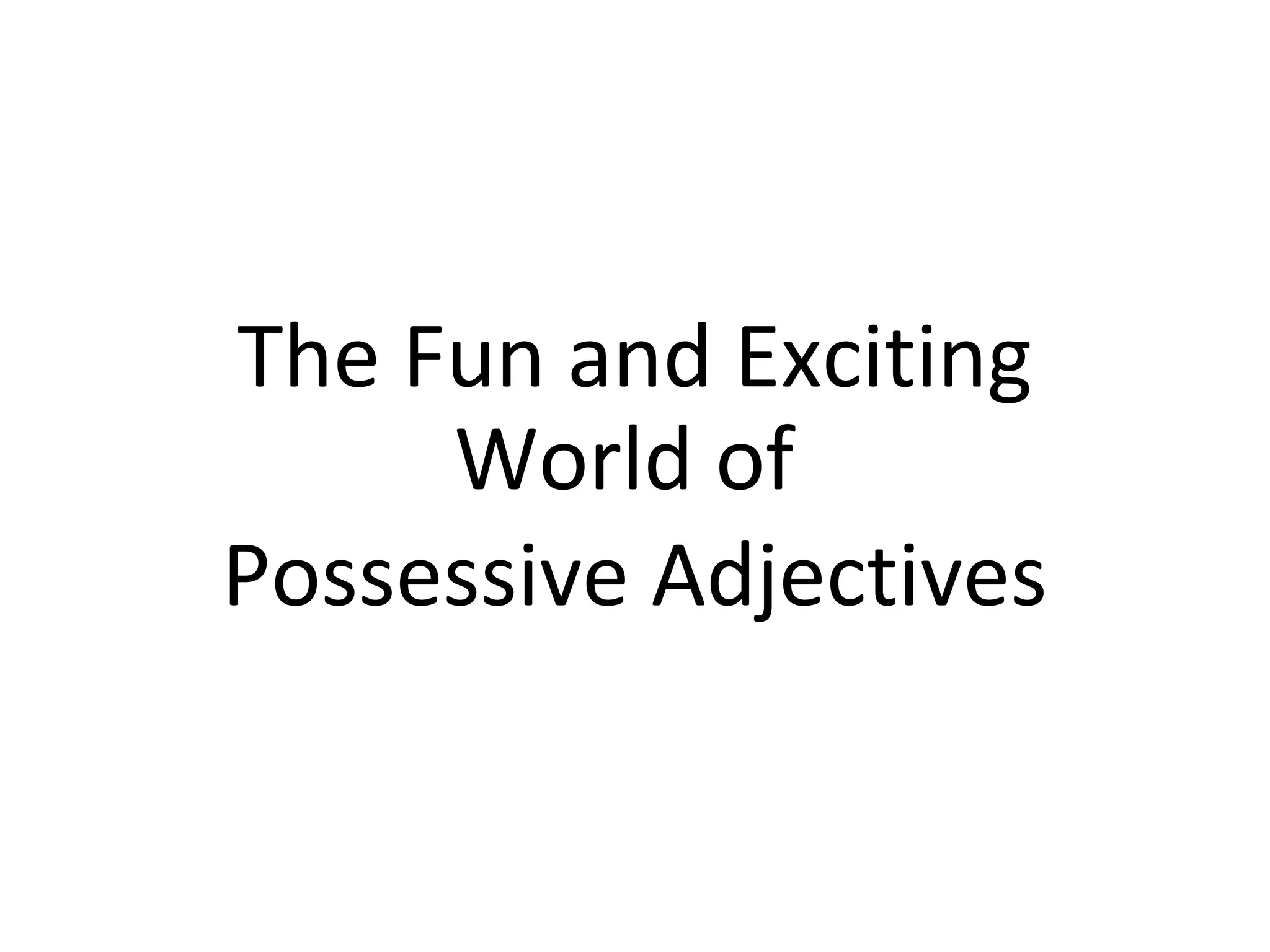 Spanish possesive adjectives | PPT