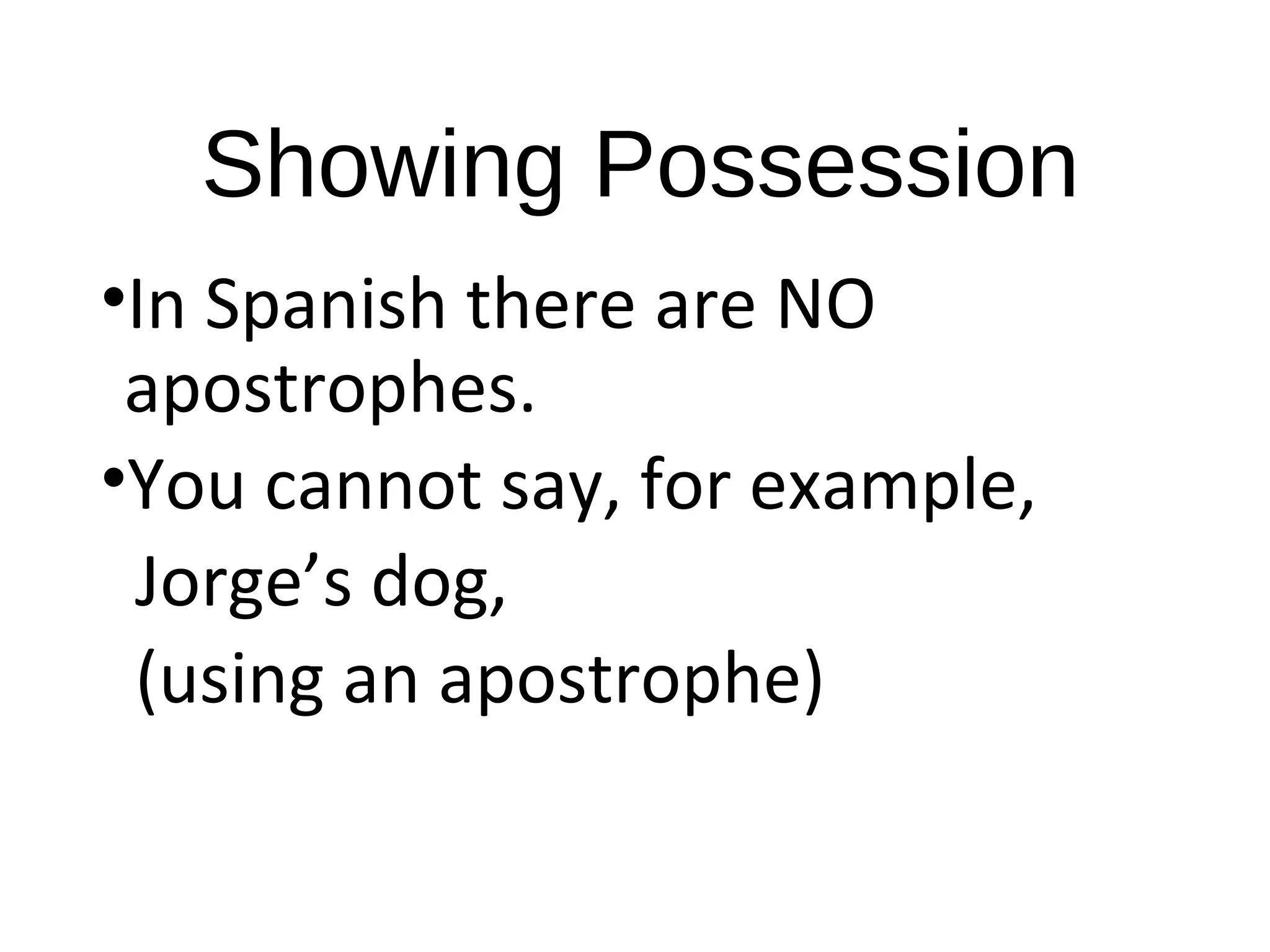 Spanish possesive adjectives | PPT
