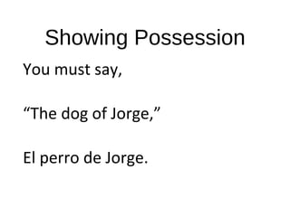 Spanish possesive adjectives | PPT