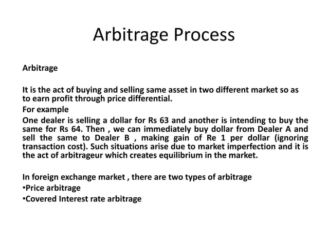 4_Arbritrage process presentation uf.pptx | Stocks and Bonds | Personal ...