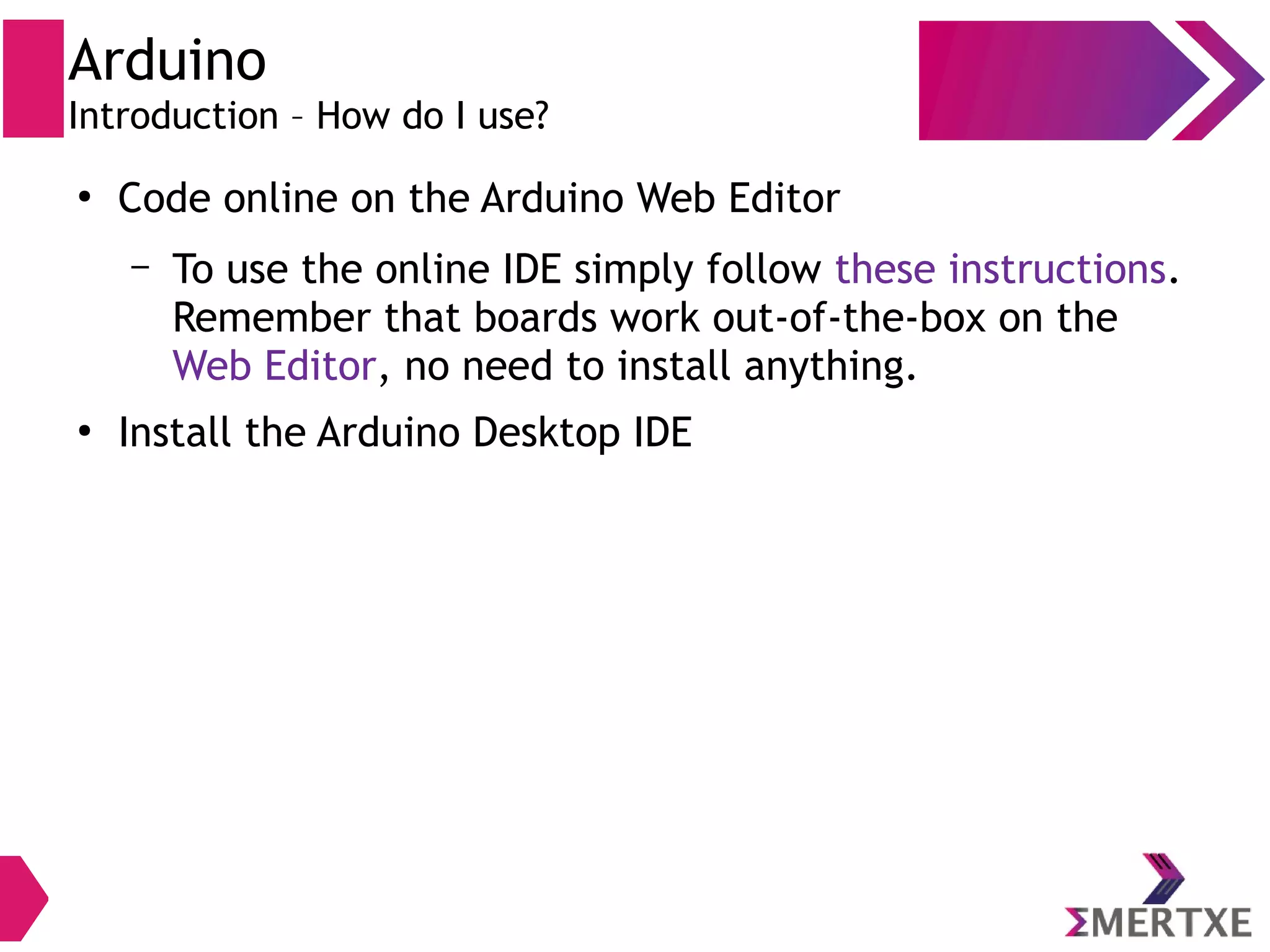 An introduction to Arduino | PPT