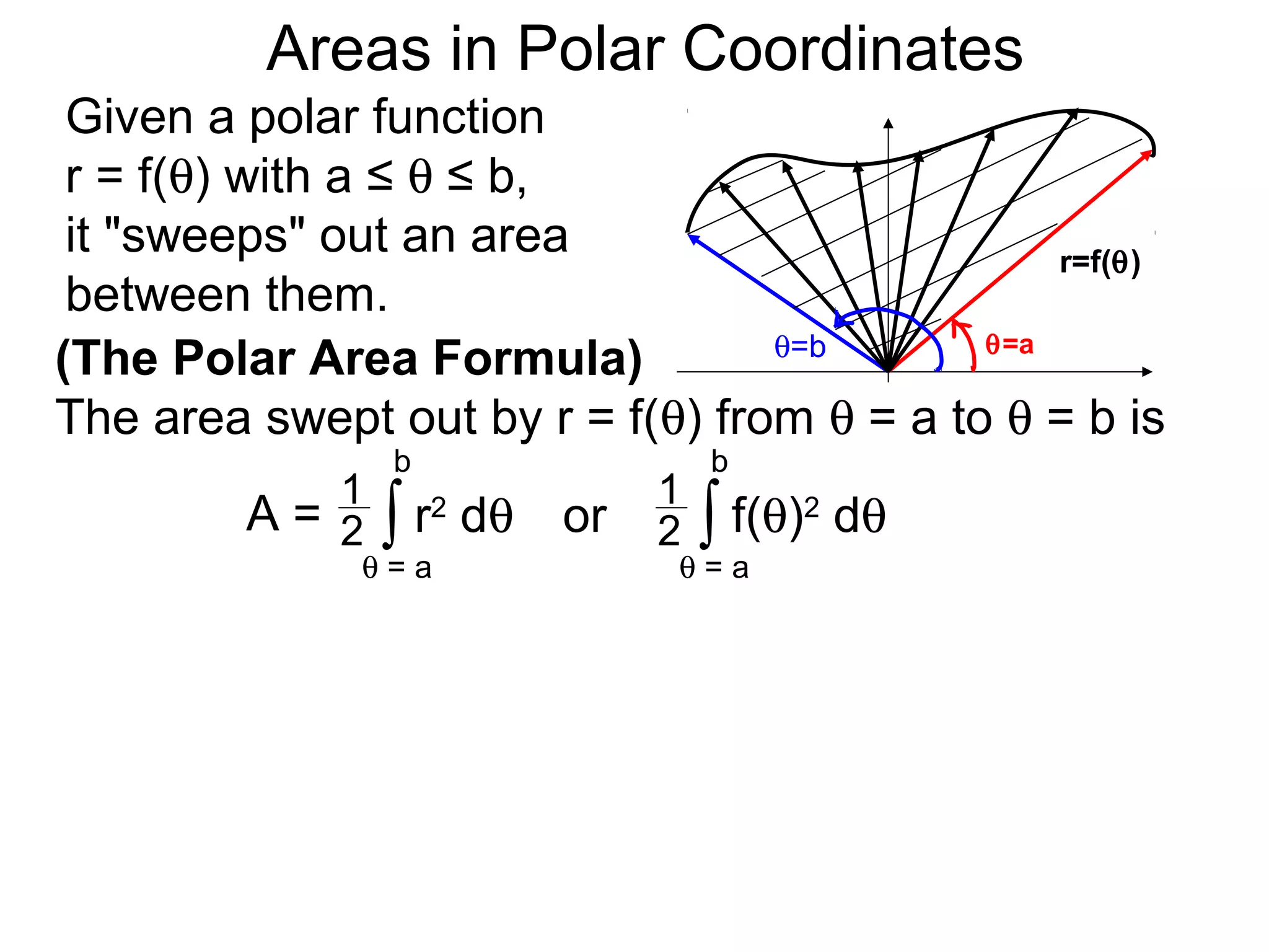 4 areas in polar coordinates | PPT