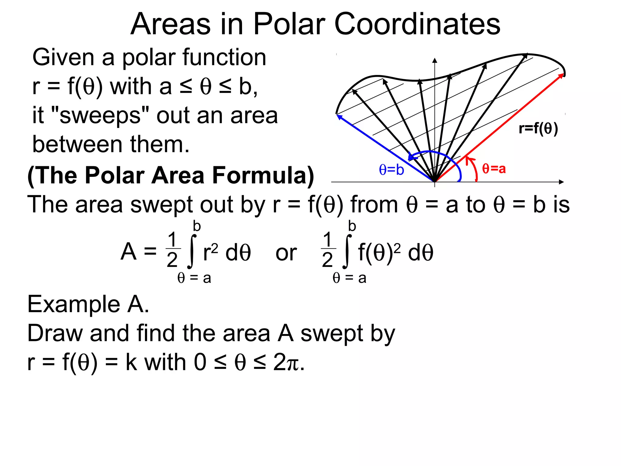 4 areas in polar coordinates | PPT