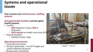 Addressing the increasing burden of trauma in humanitarian settings in ...