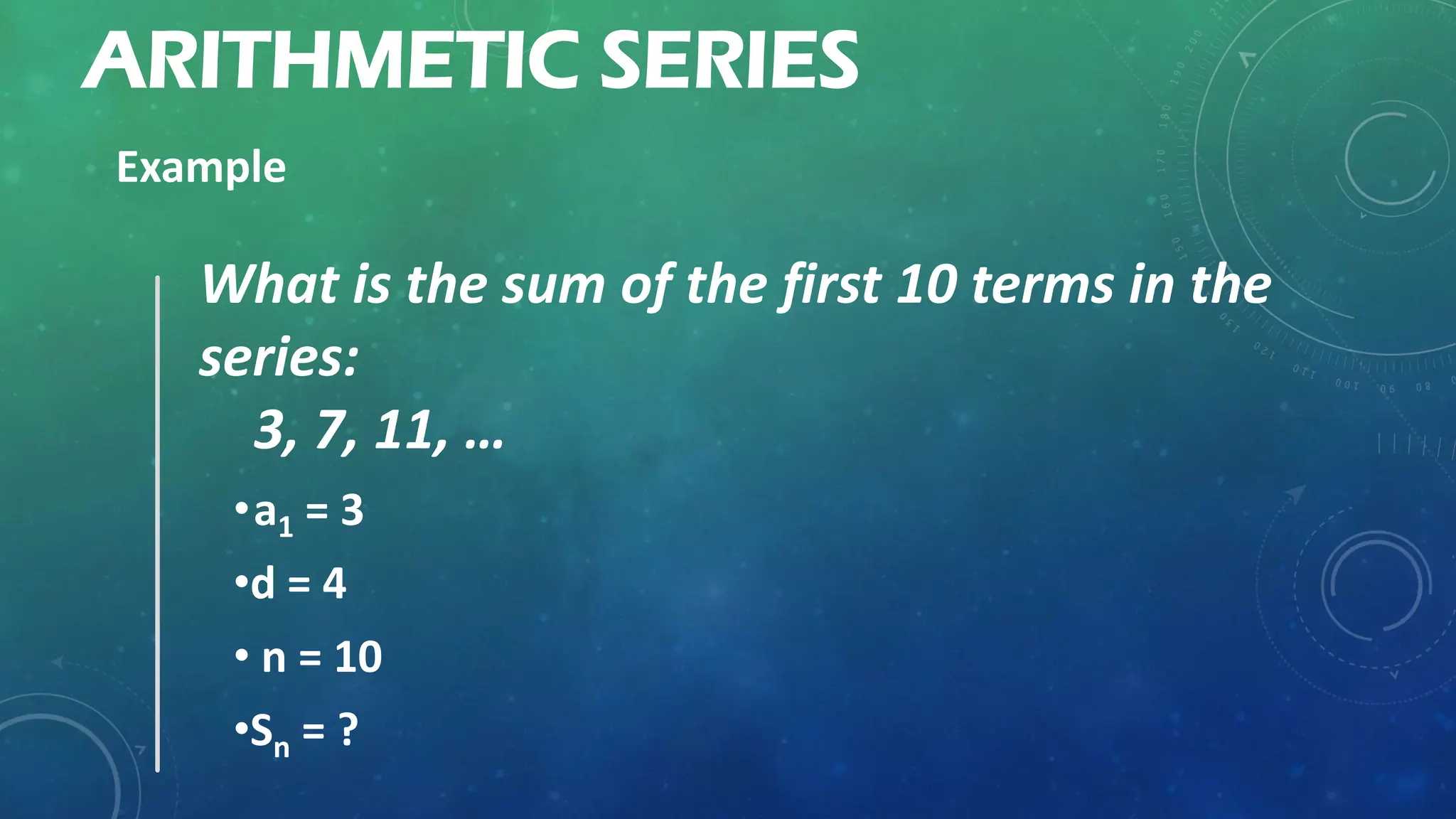 Grade 10 Mathematics Arithmetic Series Lesson | PPTX