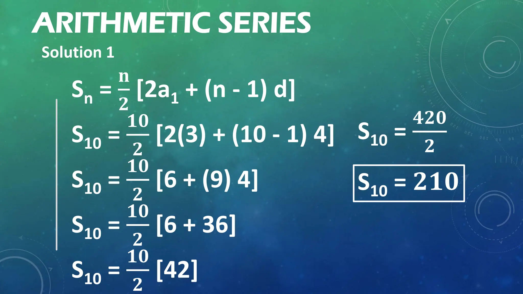 Grade 10 Mathematics Arithmetic Series Lesson | PPTX