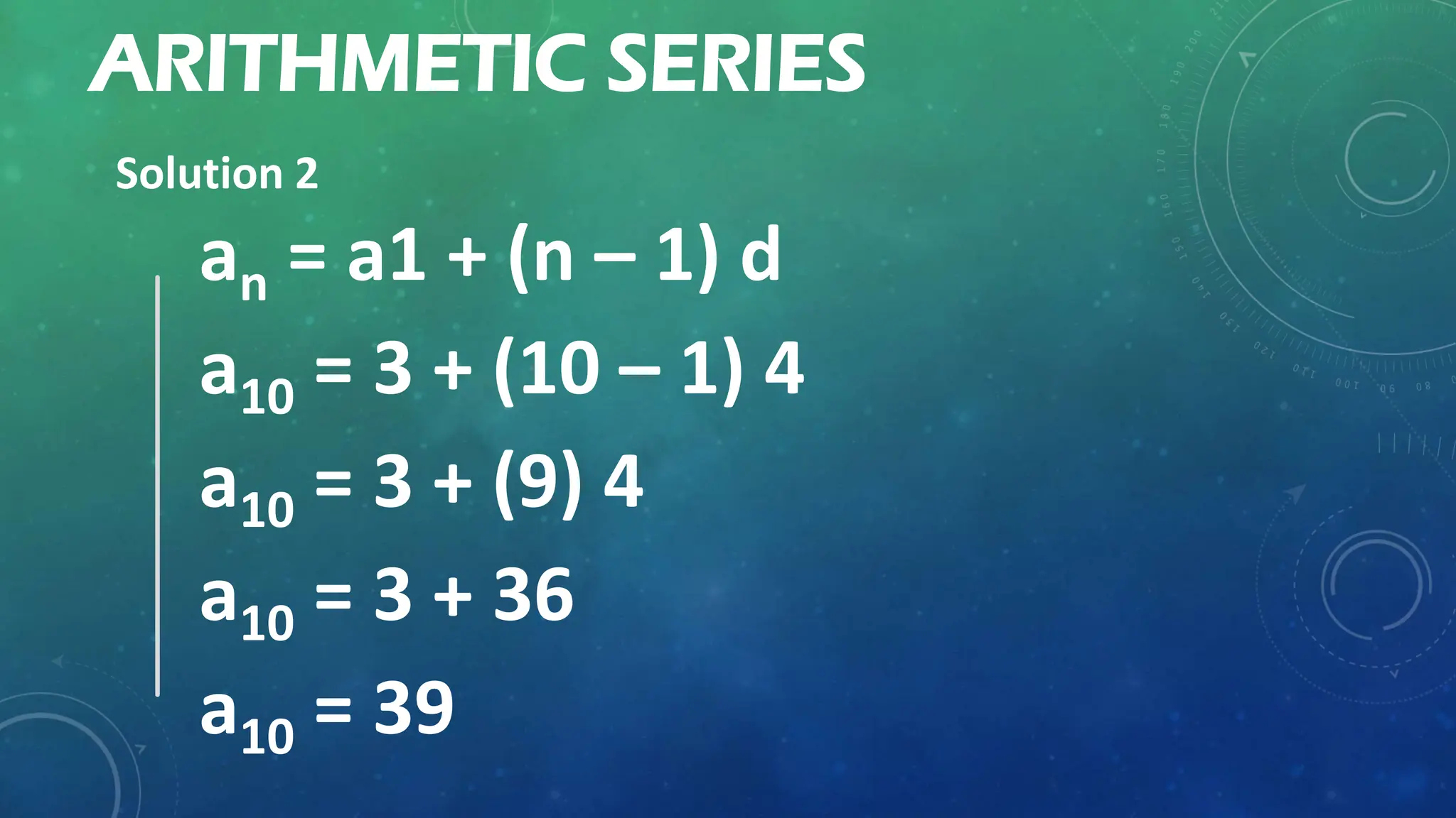 Grade 10 Mathematics Arithmetic Series Lesson | PPTX