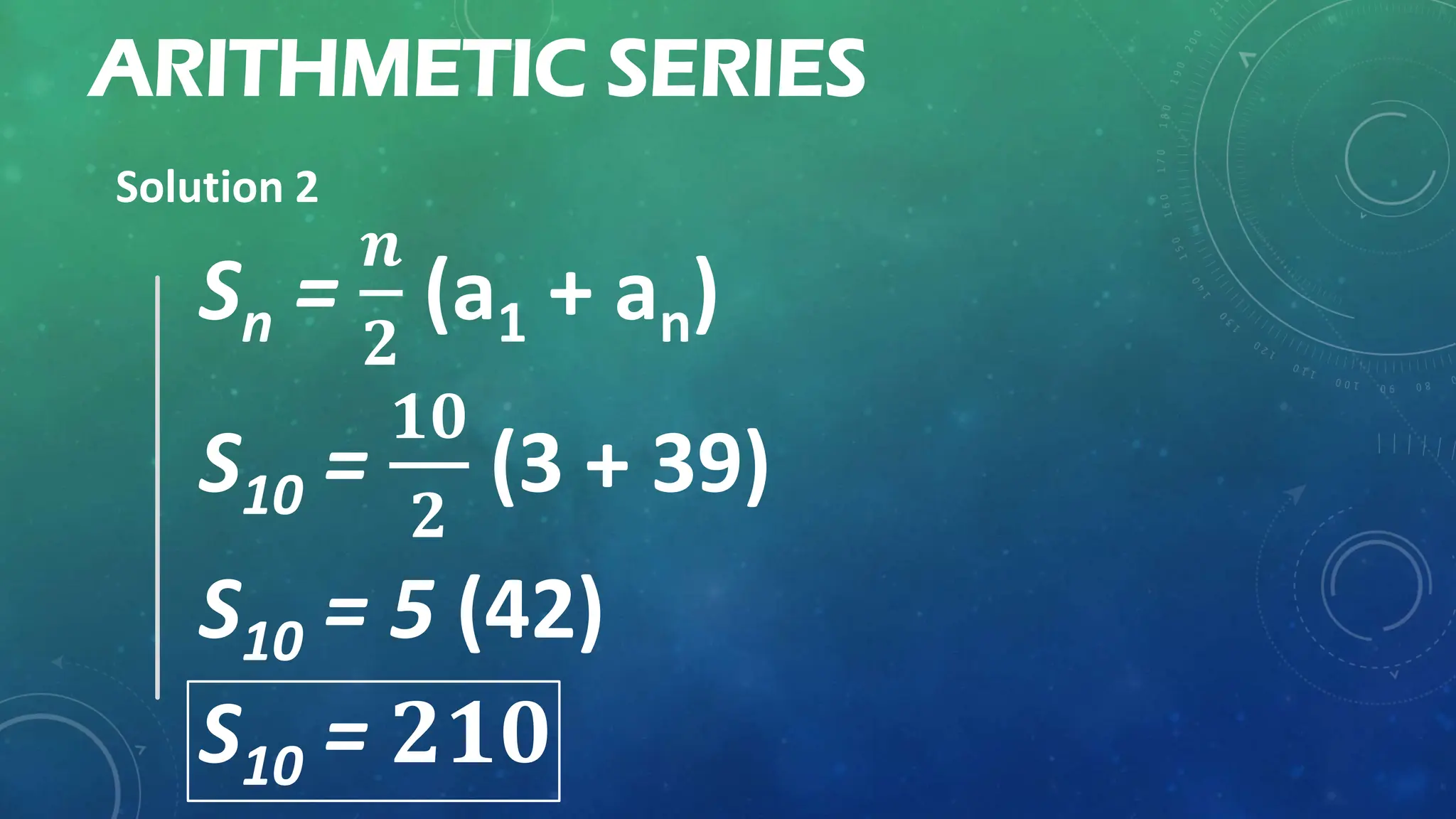 Grade 10 Mathematics Arithmetic Series Lesson | PPTX