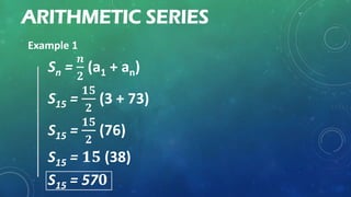 Grade 10 Mathematics Arithmetic Series Lesson | PPTX