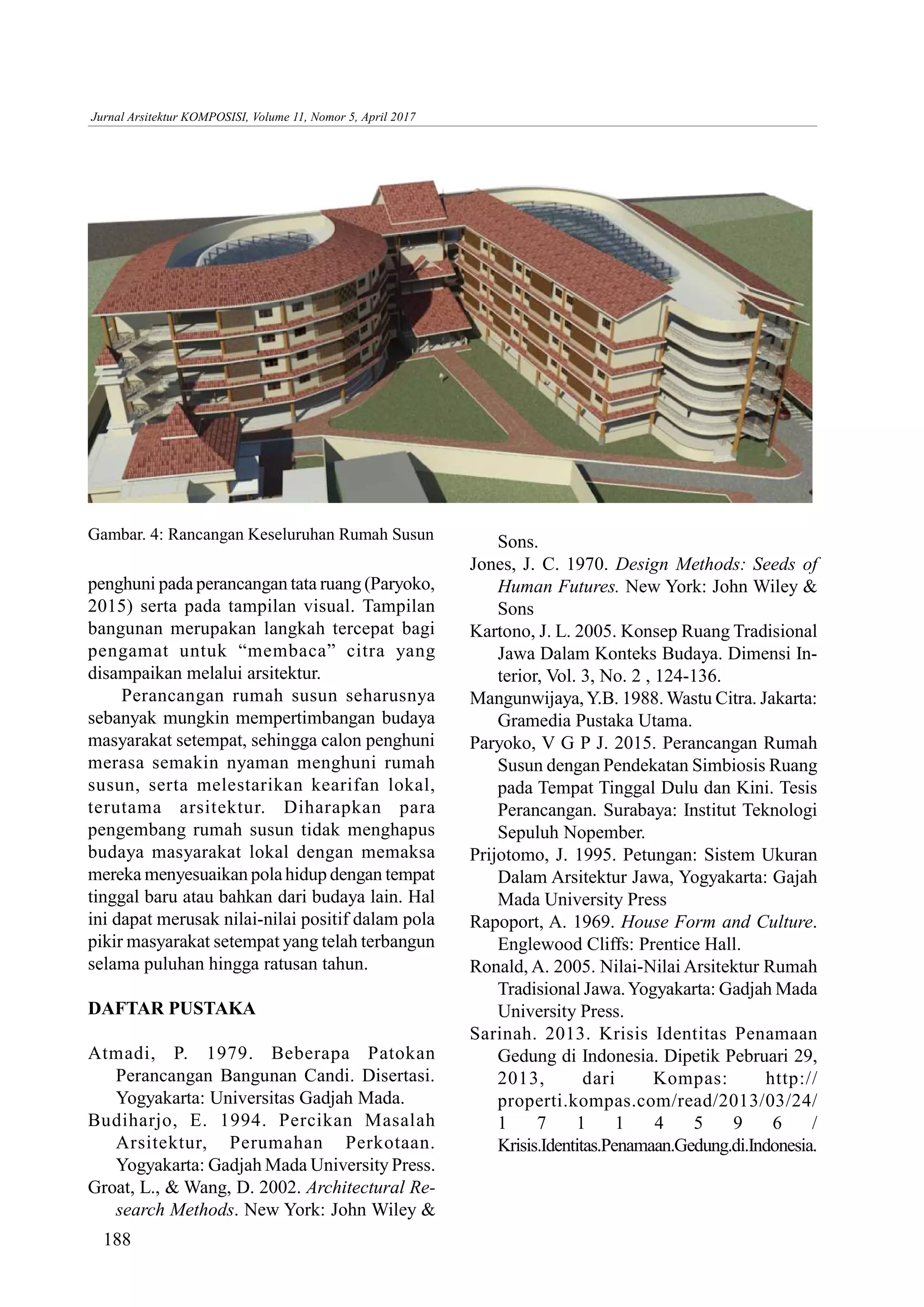 Pencitraan Arsitektur Rumah Tradisional pada Rumah Susun di Kediri | PDF