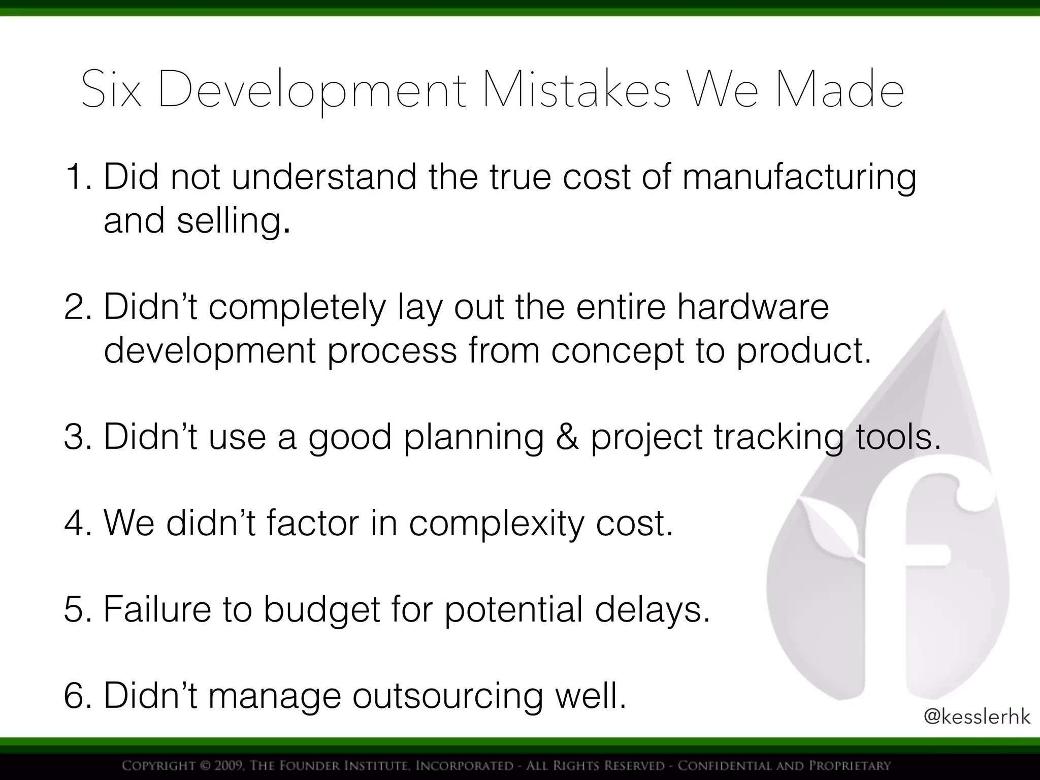 6 Project Management Mistakes We Made - Martin Kessler | PPT
