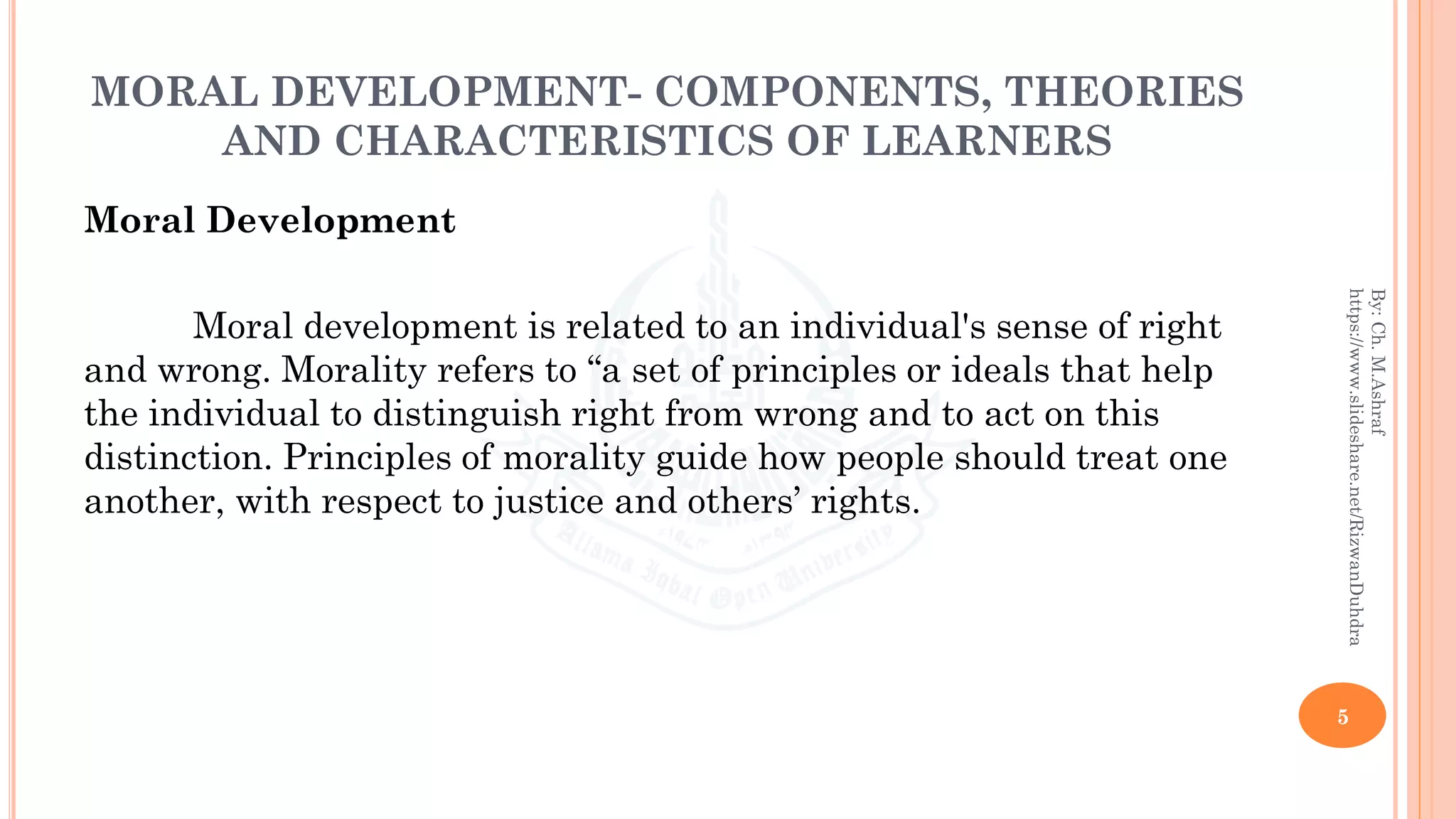 Moral Development - Components, Theories and Characteristics of Learners | PDF | Parenting ...