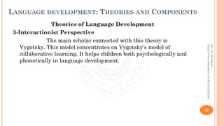 Language Development, Theories and Components | PDF