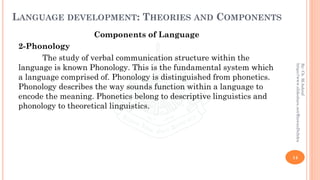 Language Development, Theories and Components | PDF