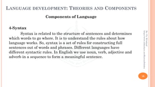 Language Development, Theories and Components | PDF
