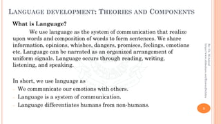 Language Development, Theories and Components | PDF