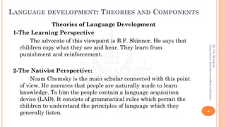 Language Development, Theories and Components | PDF