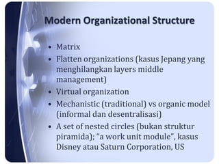 Organisational Chart (Model Struktur Organisasi) | PDF