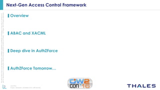 AuthzForce - Open Source Next-gen Access Control Framework for the Enterprise, OW2con'16, Paris ...