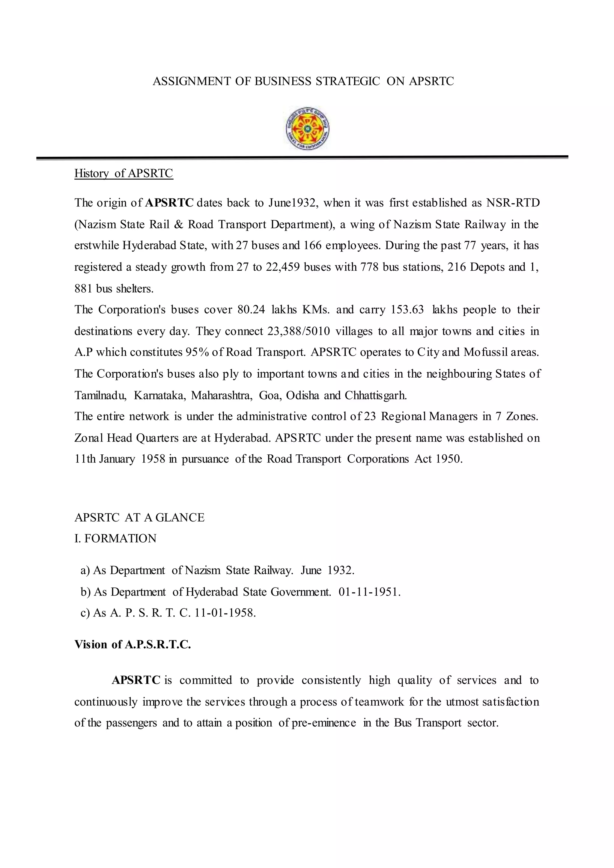 Apsrtc | DOCX