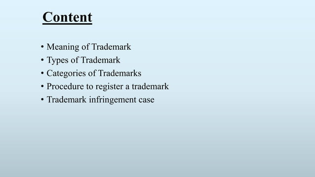 Presentation on Trademark | PPTX