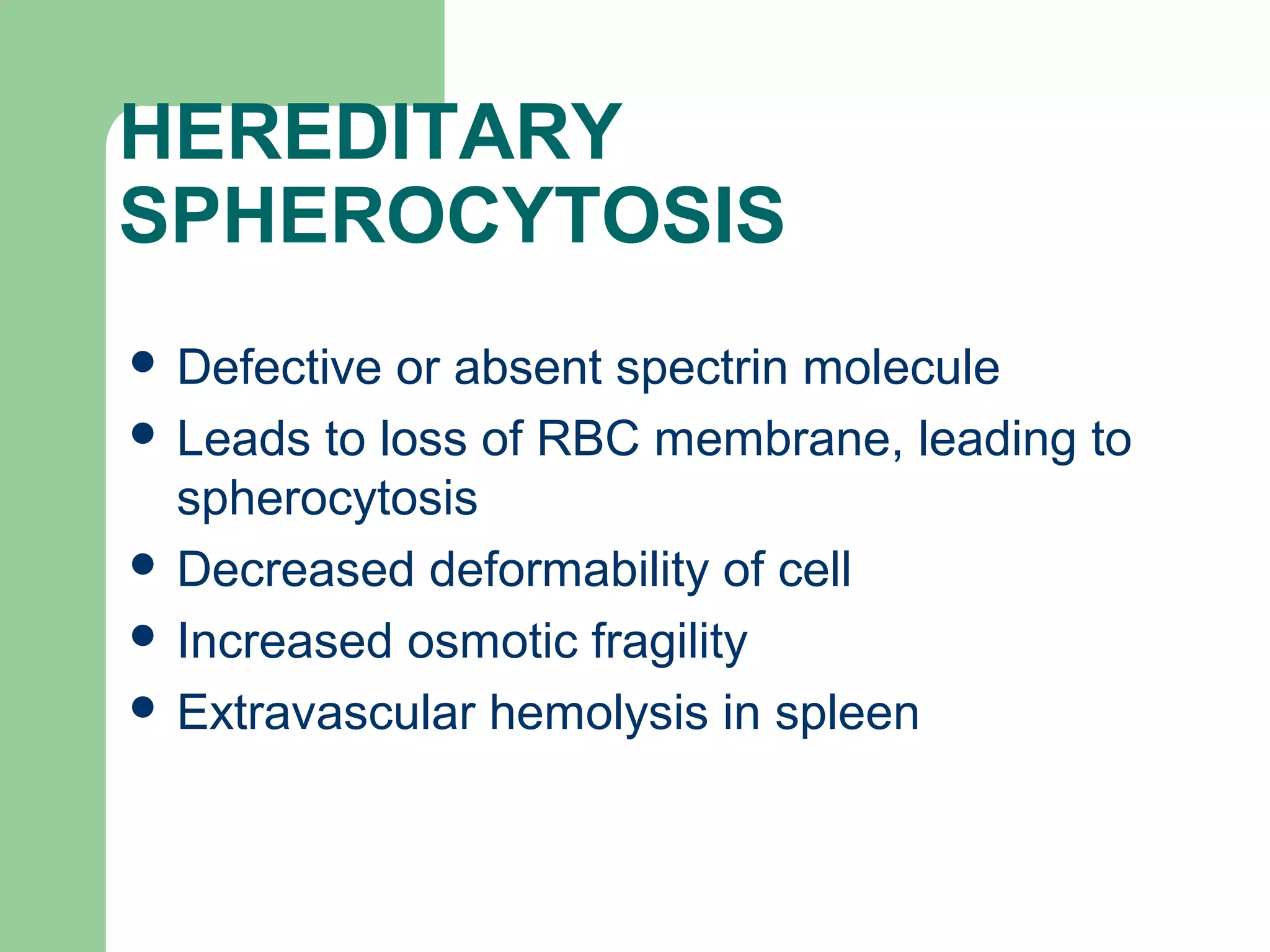 hemolytic anemia (cell membrane defect) | PPT