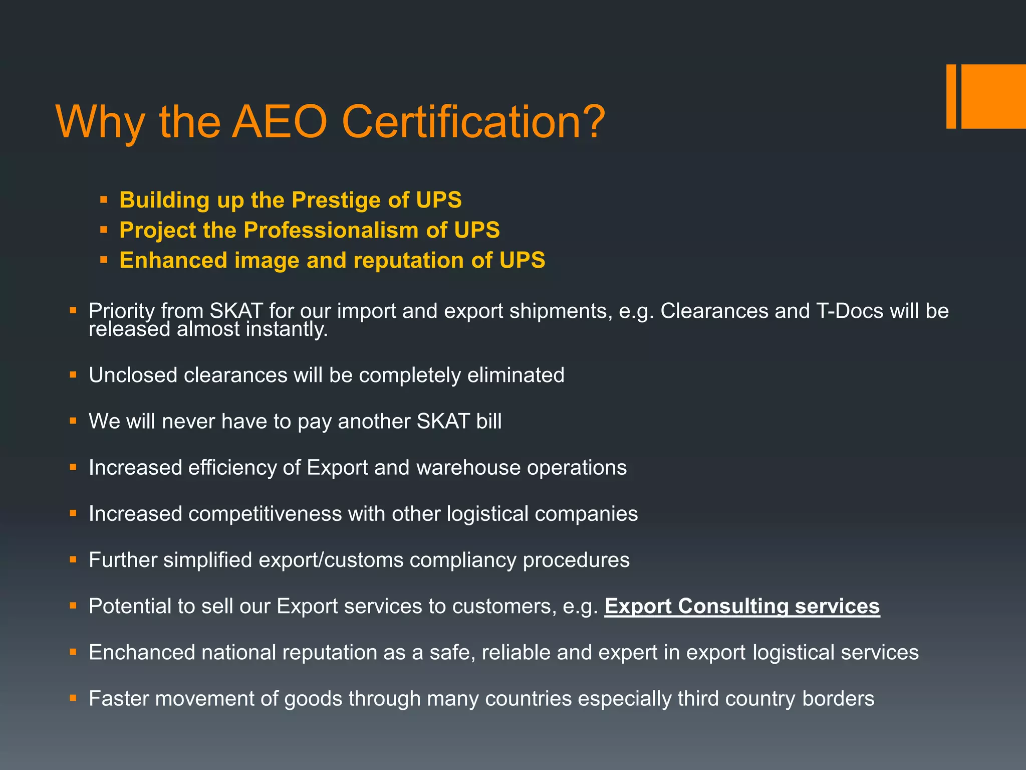 AEO Certification Analysis and Evaulation Final | PPTX