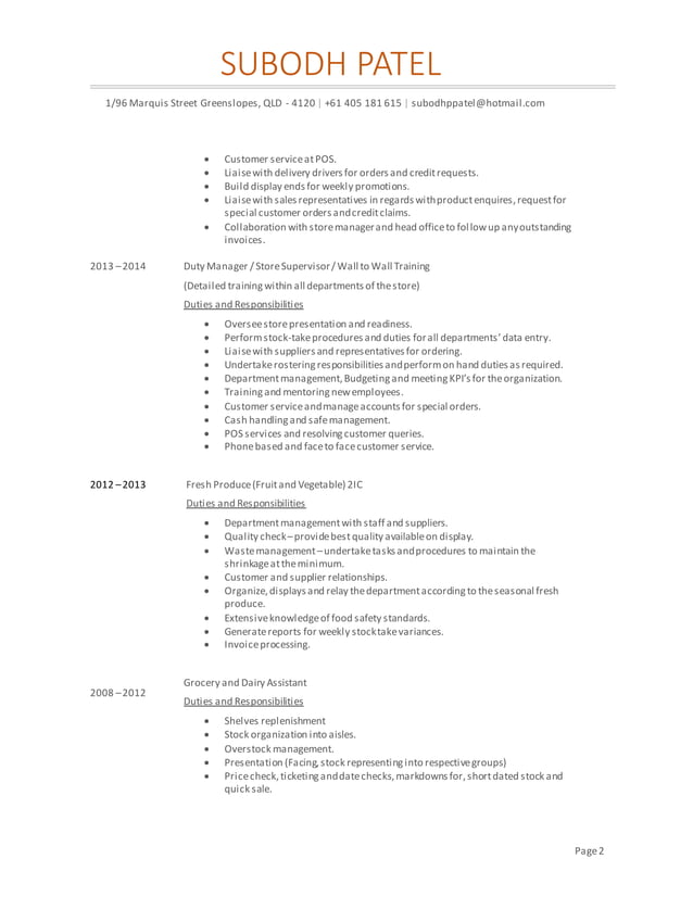 Subodh Patel Resume | PDF