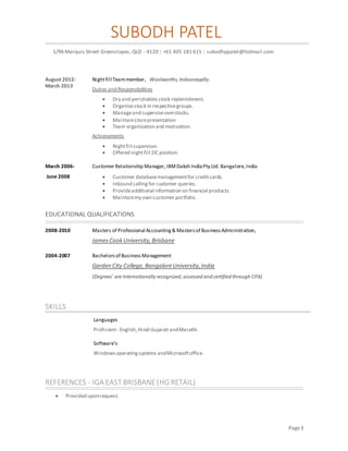 Subodh Patel Resume | PDF