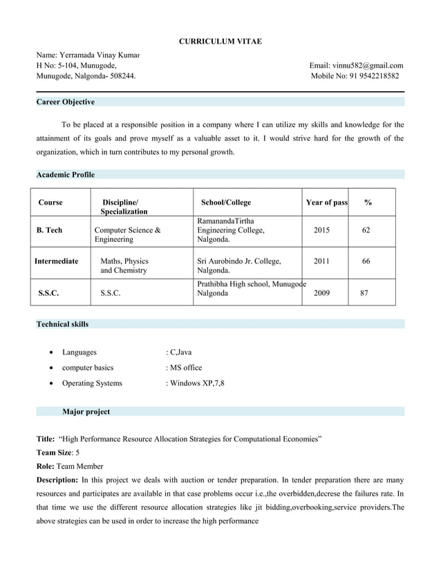 Vinay Kumar Resume 12345 original (3) | PDF