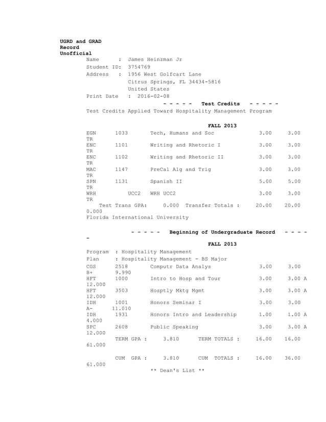 James Heinzman Transcript | PDF