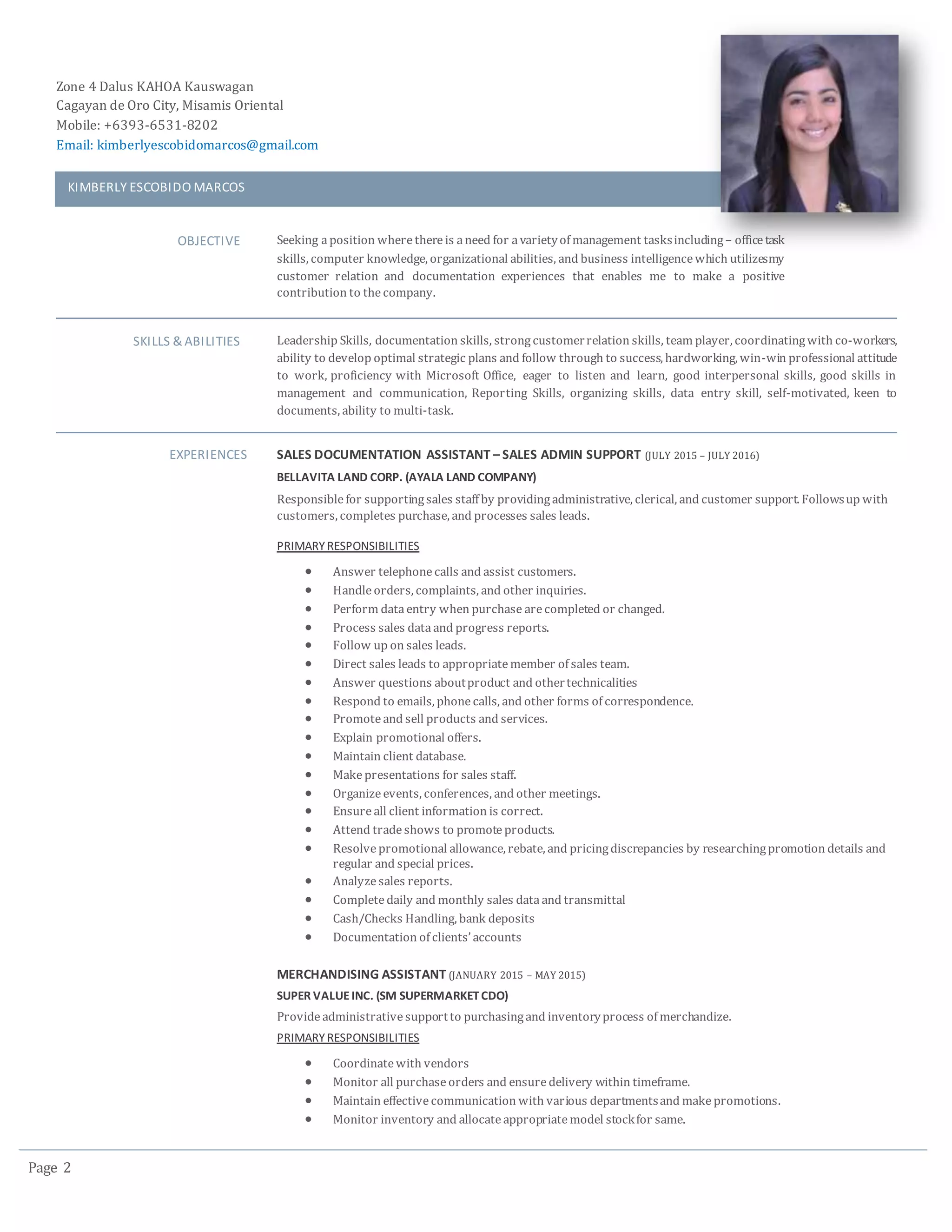 FINAL CV - KIM MARCOS | PDF