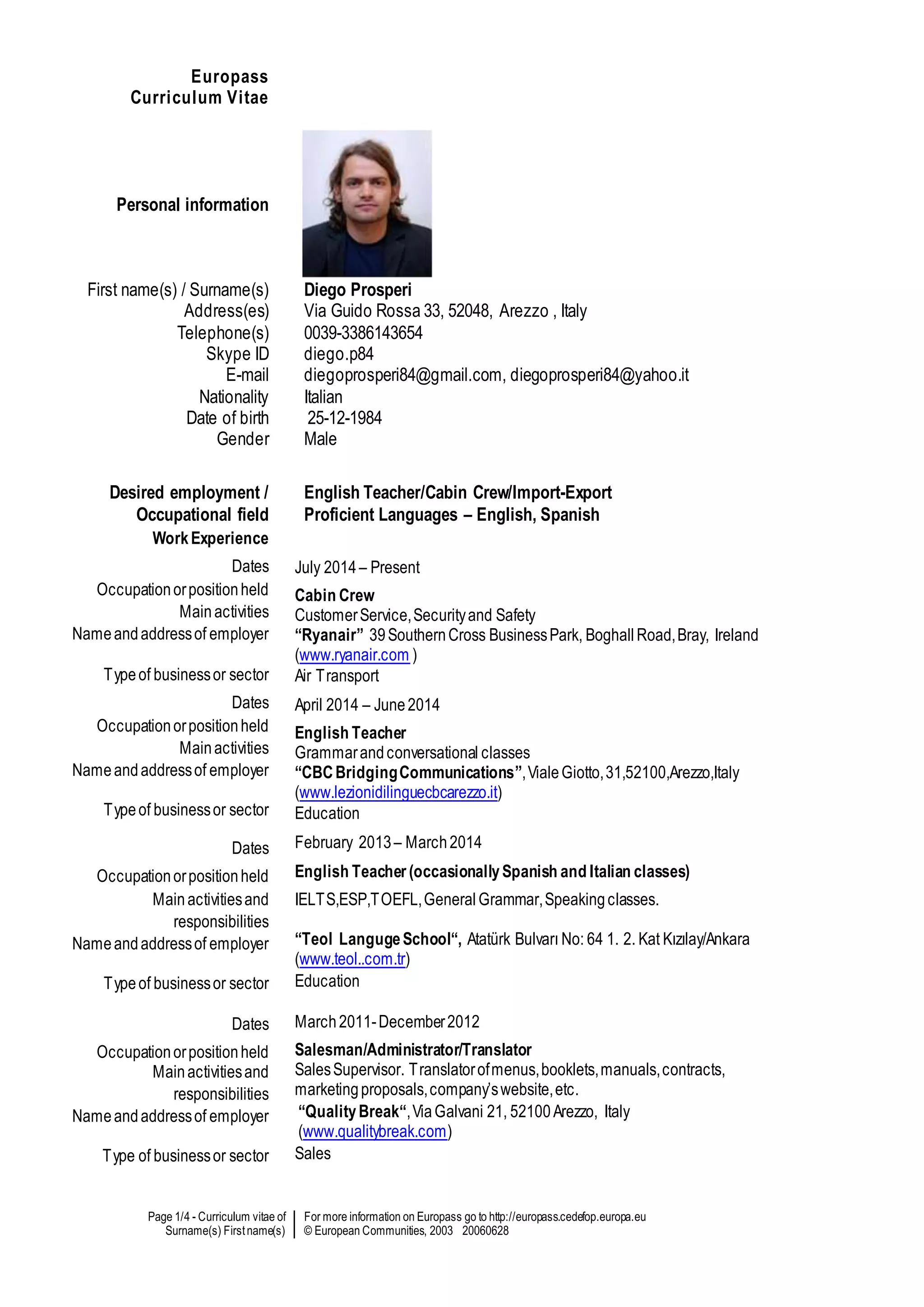 Euro CV | DOCX