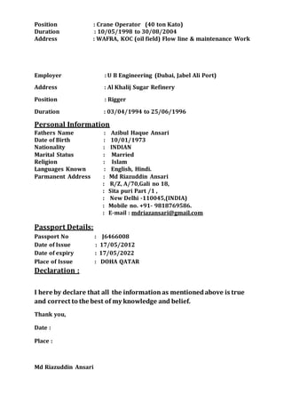 Curriculum vitae | DOCX
