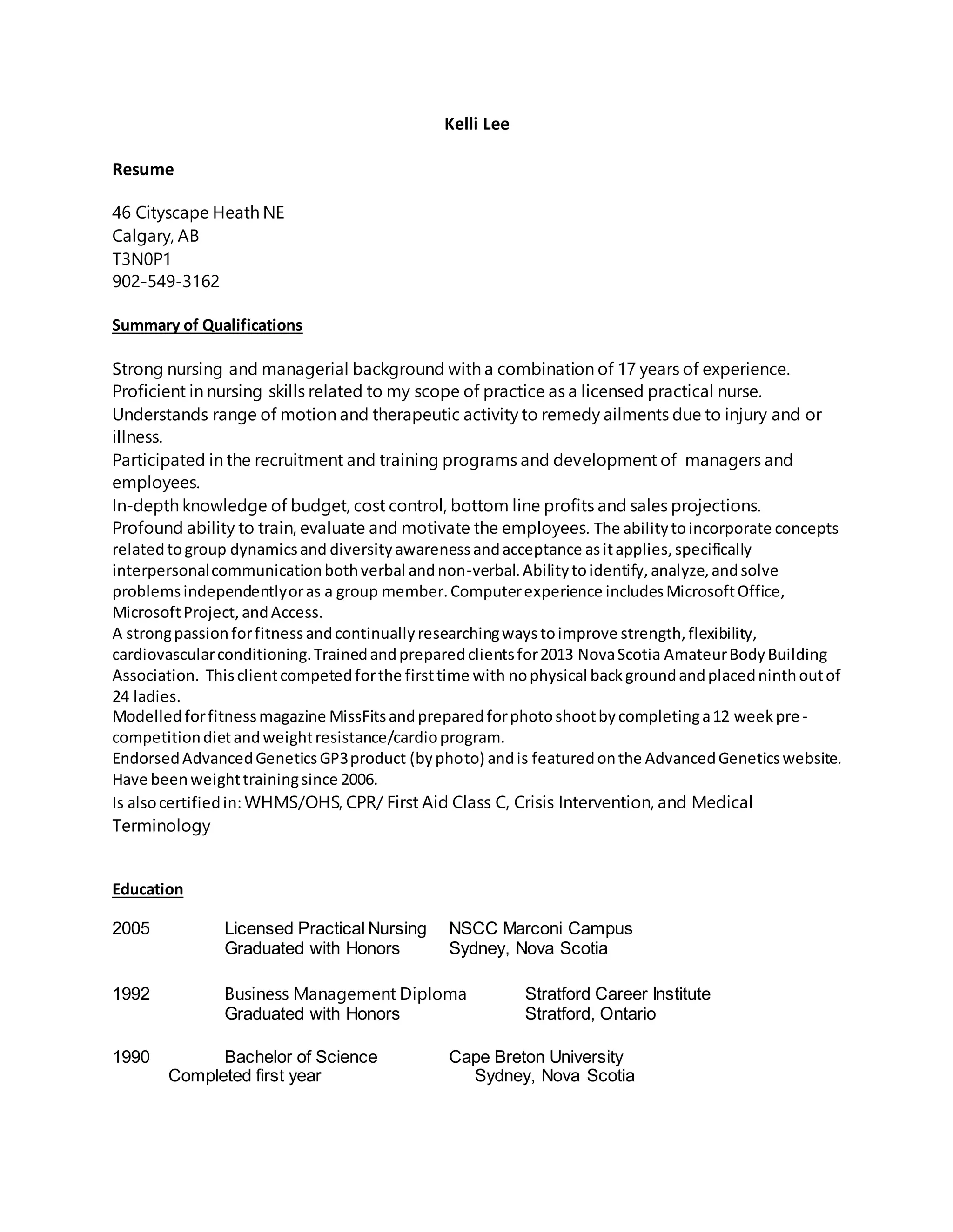 Kelli Lee Resume | DOCX