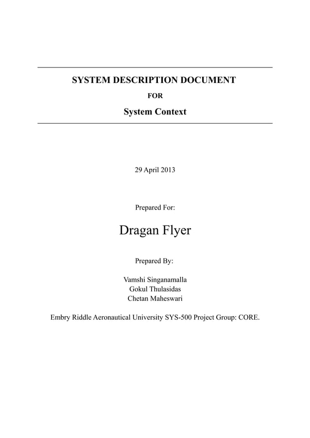 FinalSys500_TeamCORE_DragonFlyer_Project | PDF
