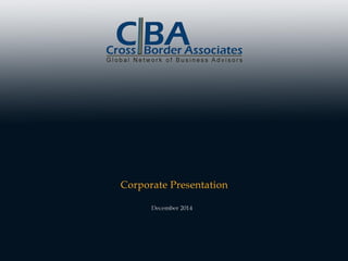 CBA Corporate Presentation | PPT