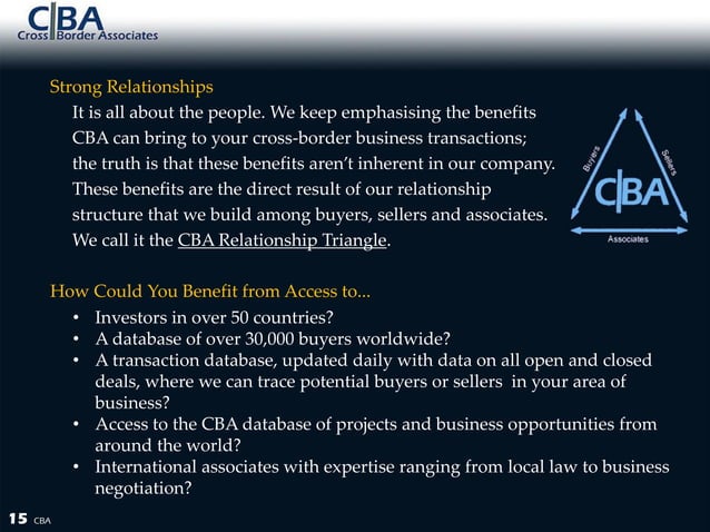 CBA Corporate Presentation | PPT