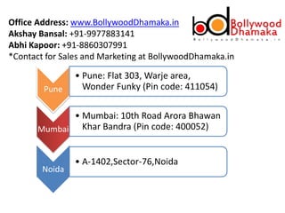 BollywoodDhamaka Presentation (1) | PPT | Free Download