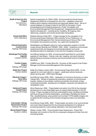 N Armitage CV | PDF | Africa Travel | Travel Locations