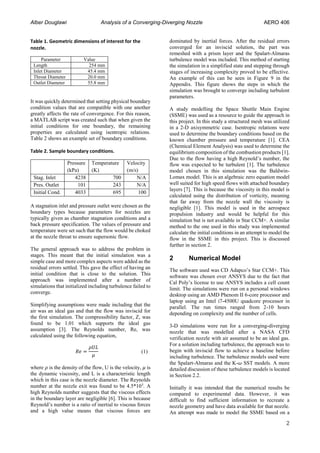 Analysis of Flow in a Convering-Diverging Nozzle | PDF