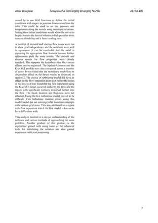 Analysis of Flow in a Convering-Diverging Nozzle | PDF
