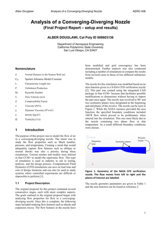 Analysis of Flow in a Convering-Diverging Nozzle | PDF