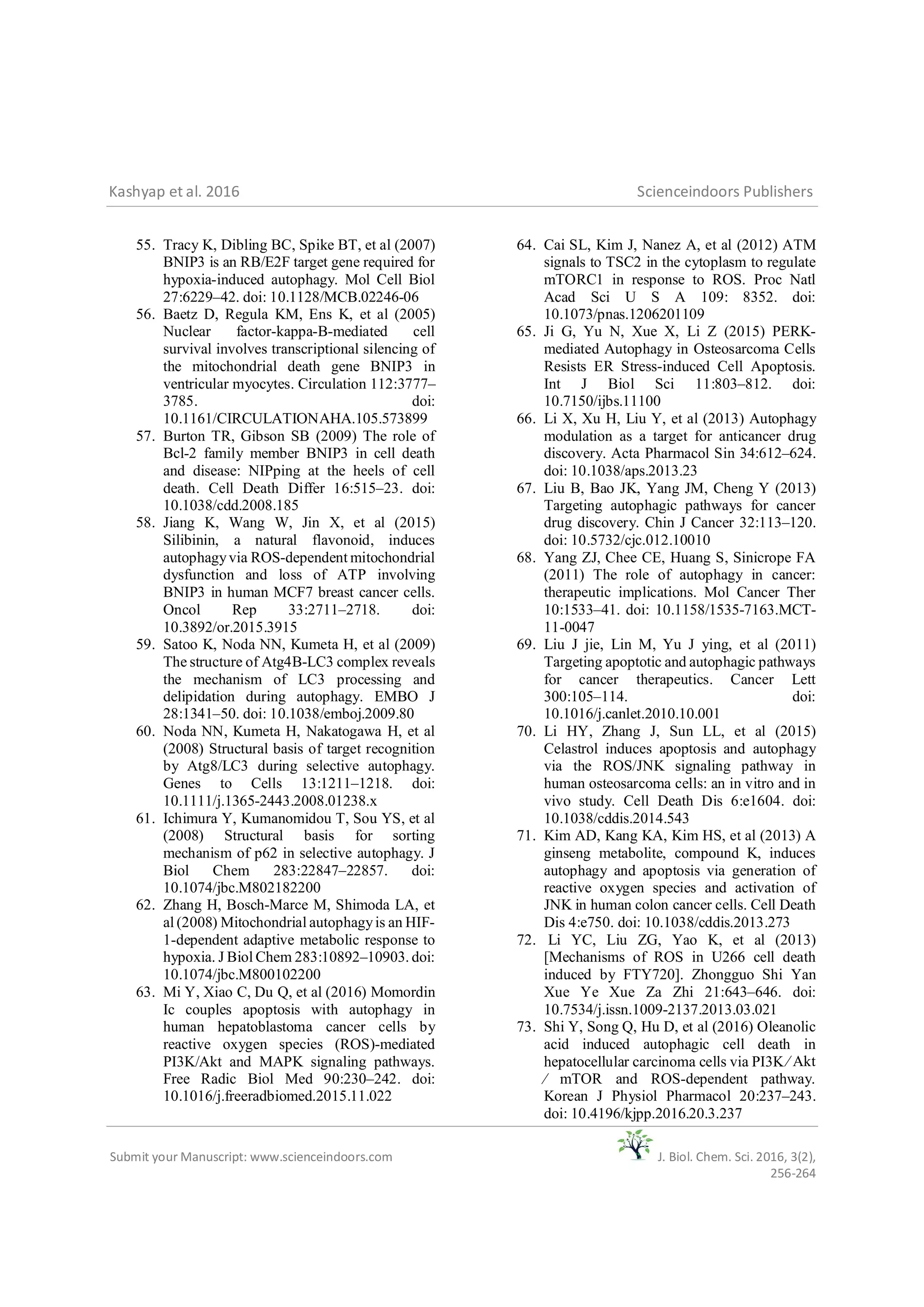 Reactive Oxygen Species (ROS) an Activator of Apoptosis and Autophagy | PDF