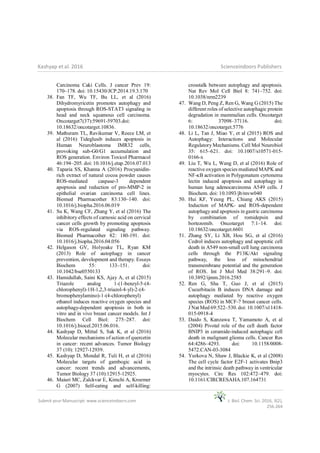 Reactive Oxygen Species (ROS) an Activator of Apoptosis and Autophagy | PDF