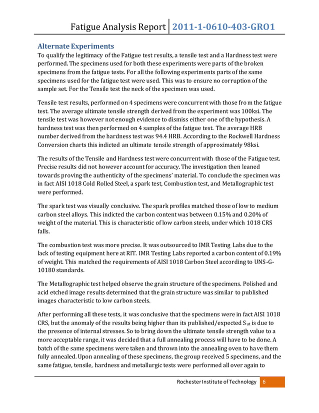 Fatigue Analysis Report_ Final | DOCX