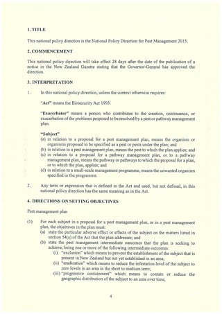 National Policy Direction for Pest Management 2015 | PDF | Agriculture ...