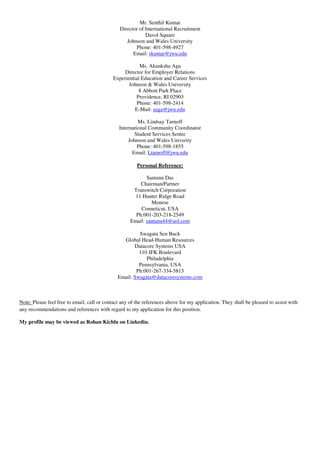 Rohan Kichlu-Profile-The Park | PDF | Business Travel | Travel Type