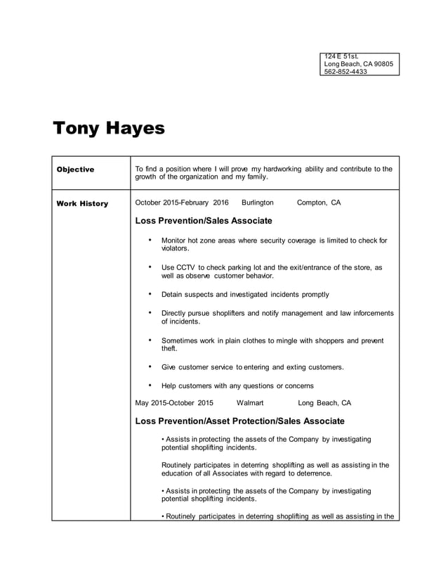 Tony Hayes Resume4.6 | PDF