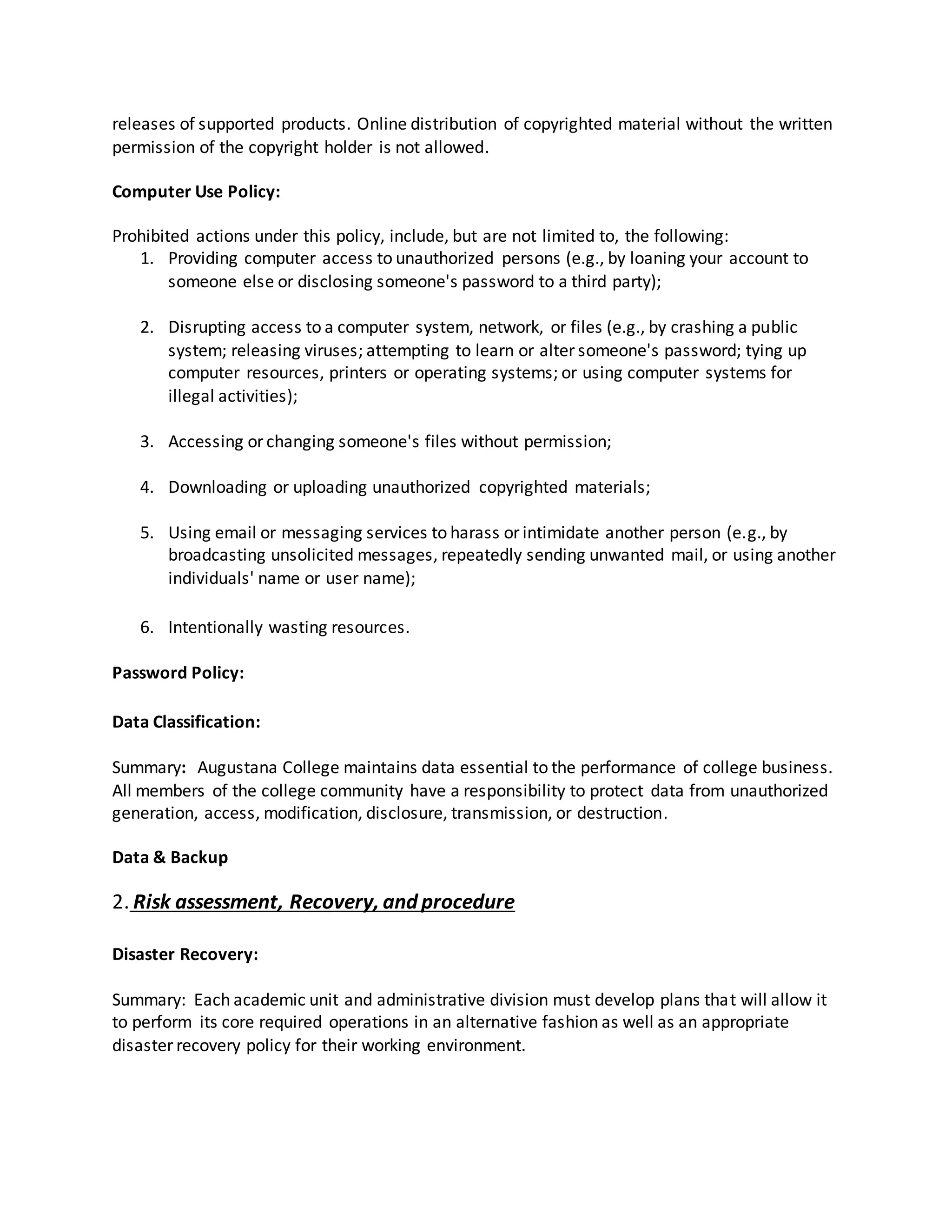 Security Plan | DOCX | Computing | Technology & Computing